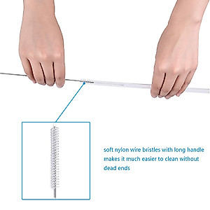 Straw Cap for YETI Rambler Bottle and RTIC Bottle, Straw Lid with 2 Straws and 2 Brushes (Offshore Blue)