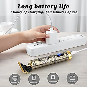 Innens Hair Clippers for Men, Professional Mens Hair Clippers Zero Gapped Cordless Hair Trimmer Professional Haircut & Grooming Kit for Men Rechargeable LED Display, Gifts for Men Dad Boyfriend