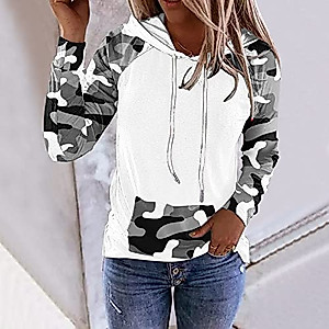 Winnerlion Women's Hoodies Sweatshirts for Women Casual Long Sleeve Hooded Drawstring Pullover Tops with Pocket (Gray, XL)