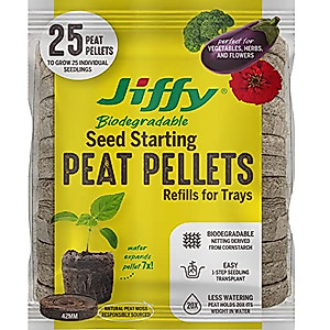 Jiffy J4REFILL Peat Pellets, 42 mm, Brown