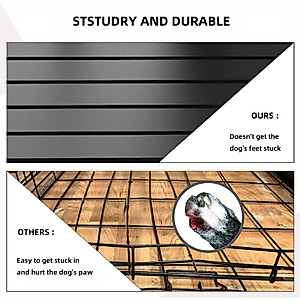 45'' Heavy Duty Dog Crate for Large Dogs, Indestructible Escape Proof Dog Cage with Self-Locking Latch, Large Indoor Dog Kennel with Double Door for High Anxiety Dogs