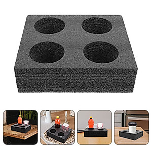 Cabilock Takeout Cup Carrier Trays Foam Cup Holder Tray Coffee Carrier Soft to Go Drink Holder Beverage Takeout Tray for Hot and Cold Drink Coffee Milk Tea Takeout Cup Holder