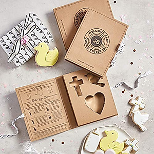 Stephan Baby Keepsake Cookie Cutter Boxed Set + Sugar Cookie Recipe, Welcome Baby