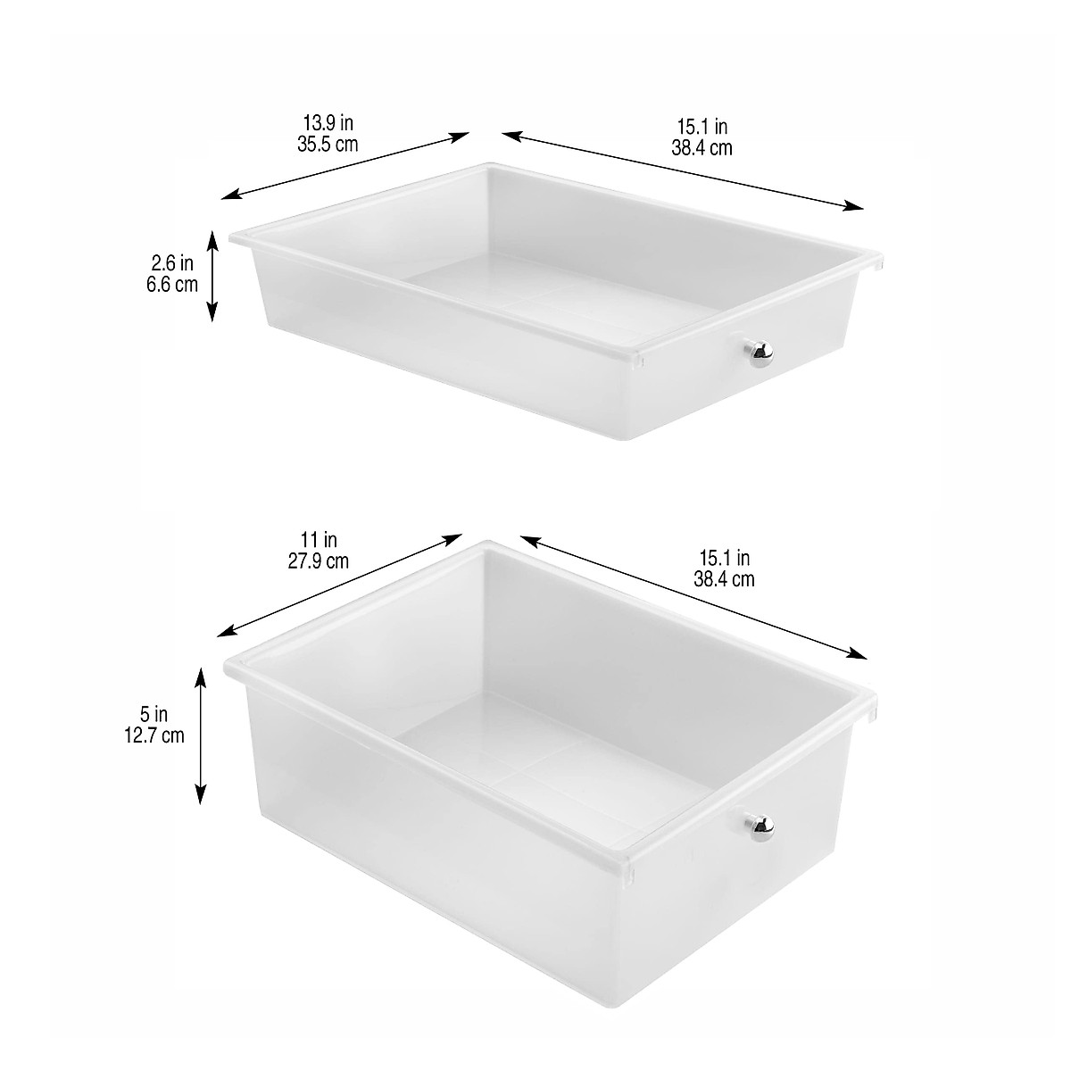 Essex Drawers & Rolling Storage Cart with Tray by Recollections, White