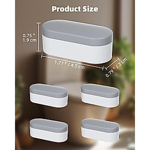 Hibbent 4 pieces Toilet Seat Bumpers for Bidet, Strong Adhesive Toilet Seat Bumpers for Use with Bidet Attachment, Universal Buffer Toilet Lid Rubber Bumpers, Grey