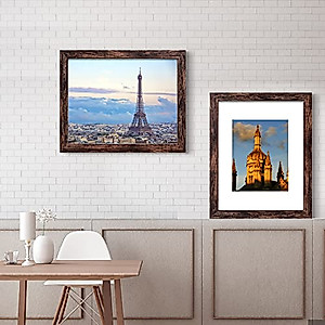 SESEAT 16x20 Picture Frame Brown, Display Pictures 11x14 with Mat or 16x20 without Mat, Photo Frames Wall Gallery, 1 Pack