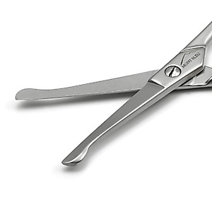 Mont Bleu Ear & Nose Hair Scissors, Straight Blades, Carbon Steel, made in Italy