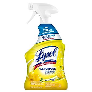 Lysol All Purpose Cleaner Spray, Multi-Purpose Disinfecting Spray, Kitchen & Bathroom Cleaner, Lemon Breeze Scent, 32 Fl Oz