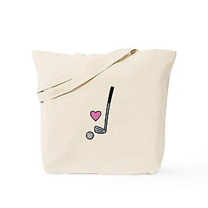 CafePress Heart Golf Ball Tote Bag Canvas Tote Shopping Bag