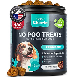 No Poo Chews for Dogs - Coprophagia Deterrent for Dogs - Forbid for Dogs Stool Eating Deterrent - Dog Probiotics for Digestive Health - Digestive, Gut & Immune Health Treats - No Poop Eating for Dogs