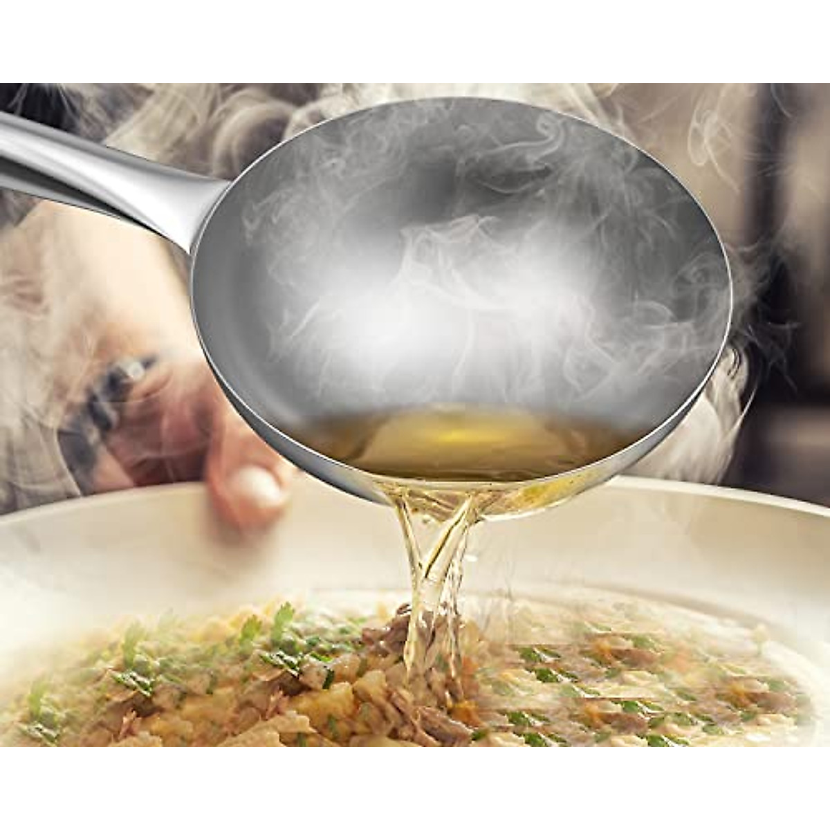 42 Inch Stainless Steel Spoon Boil Ladle with Long Handle Mixing Spoon Great for Big Stock Pots, Stiring/Mixing, Home Brewing, Turkey Fryer, Stiring Lobster Ladle