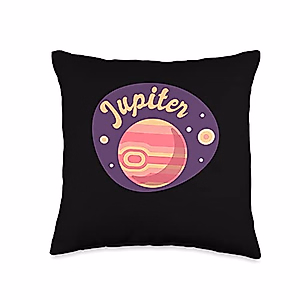 Jupiter Design Solar System with The Planet Jupiter Throw Pillow, 16x16, Multicolor