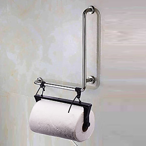 YYST Hanging Paper Towel Holder Portable Paper Towel Holder for RV, Camping,Tent, Grill, Garage, Car Backseat, Fence, Patio Umbrella, Beach Umbrella, etc with 2 Hooks (1)