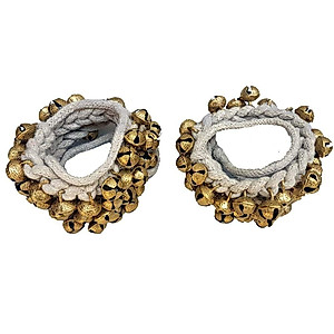 NEW LARGE SIZE KATHAK GHUNGROO 25 + 25 NO 14 LARGE SIZE BELLS TIED WITH COTTON CORD INDIAN CLASSICAL DANCERS ANKLET. MRS