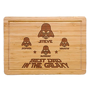 Personalized I am Their Father StarWar Dad Gift Cutting Board, Fathers Day Gifts from Kids, Funny Star War Gift, Darth Character Plaques, Custom Name Stars War Mens Gift, Gift from Daughter or Son
