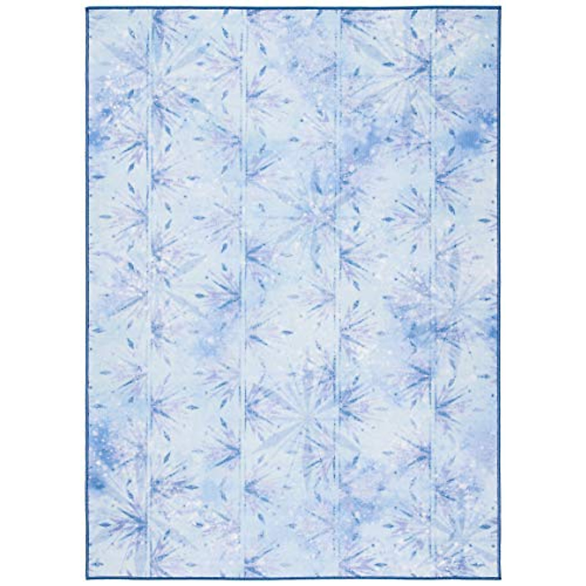 SAFAVIEH Machine Washable Slip Resistant Collection 6' 7" x 9' Light Blue/Lavender Inspired by Disney's Frozen II - Element Kids Bedroom Nursery Playroom Area Rug