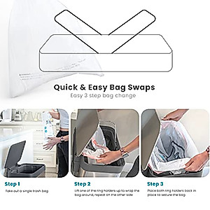 Home Zone Living 13 Gallon Kitchen Trash Can, Small Stainless Steel Liner-Free Body, 50 Liter Capacity, Silver