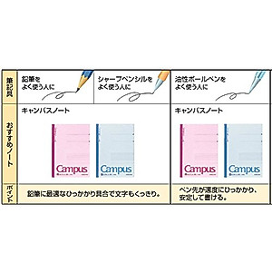 Five books set Roh-5AX5 50 pieces of Kokuyo Campus Notes No. 6 semi-B5 A ruled line (japan import)
