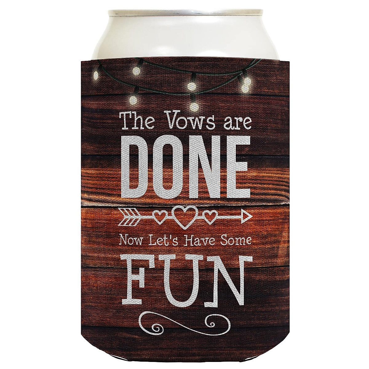 Vows Are Done Have Some Fun Custom Name Wedding Coolie 48-pack Customized Can Drink Coolie