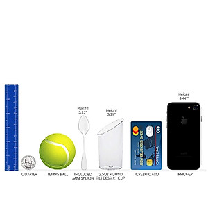 QX 75ml Clear Round Dessert Cups with Spoons Plastic Dessert Cake Snack Bowl Disposable Ice Cream Dessert Bowls Dessert Cups Tasting Sample Cup Serving Salad Bowl Party Favor Cups,Pack of 24