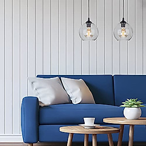 Skelang Clear Glass Shade, Globe Lampshade with 1.73" Fitter Opening, Fixture Replacement Globes for Pendant Light, Lamp, Wall Sconce