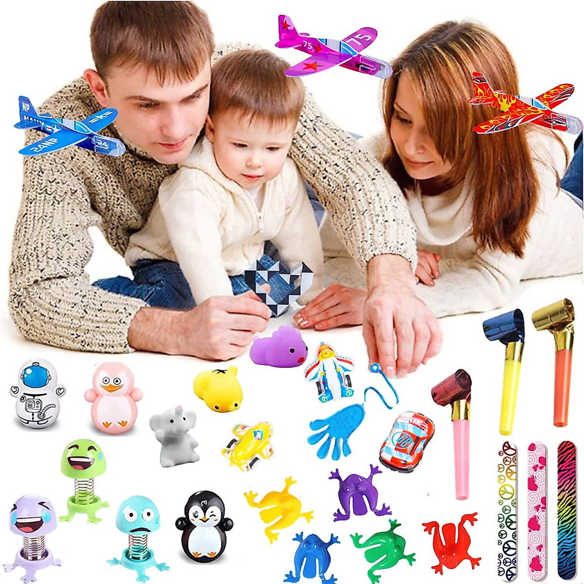 60PCS Party Favors Toy for Kids, Bulk Toys for Classroom Rewards, Carnival Prizes, Birthday Party Toys, Pinata Stuffers, Goodie Bag Filler, Treasure Box, christmas gifts for Boys and Girls