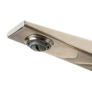 ALFI brand AB1020-BN Brushed Nickel Two-Handle 4'' Centerset Bathroom Faucet, 4.1" L x 9.9" W x 4.7" H