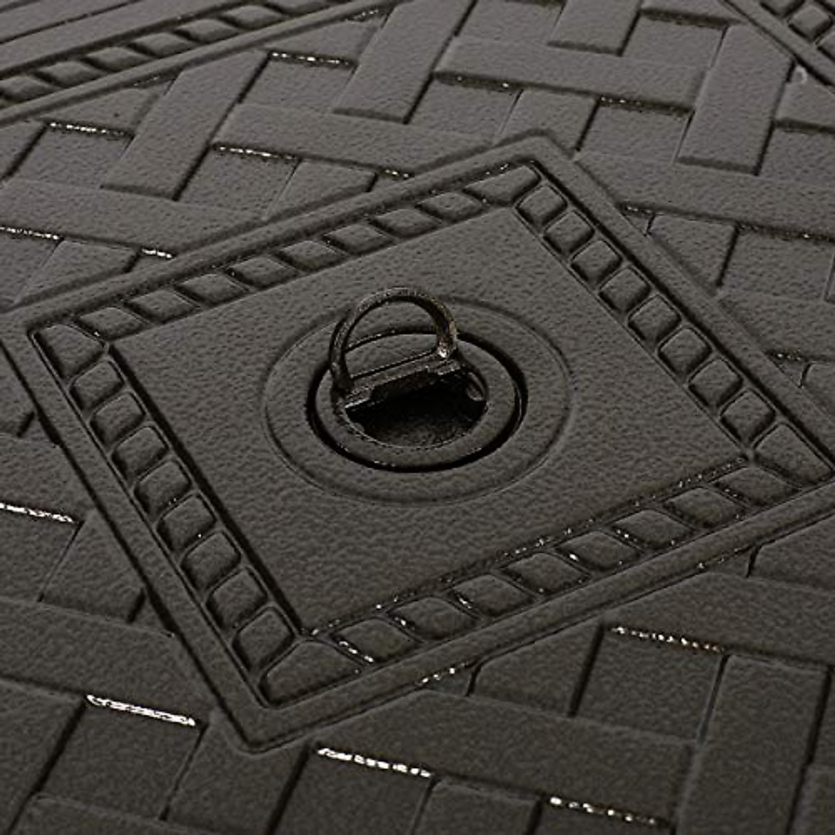 Christopher Knight Home Connie Outdoor 4 Seater Wicker Swivel Chair and Fire Pit Set, Mixed Brown + Navy Blue + Hammered Bronze