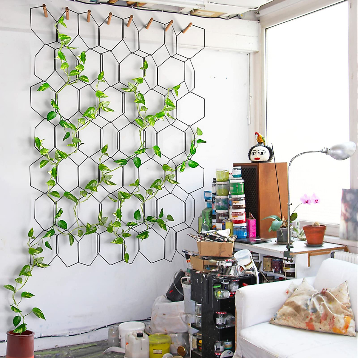 JPSOR 36pcs 259ft Artificial Ivy Garland Fake Vines Leaf Garland Artificial Greenery Garland Fake Hanging Plants for Home Bedroom Wedding Decoration Jungle Theme Party Supplies