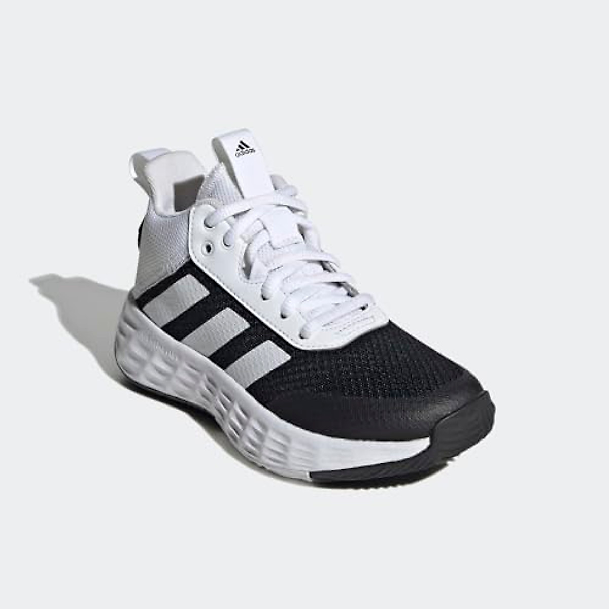 adidas Originals Flex Basketball Shoe, Black/White/Black, 2 US Unisex Little Kid