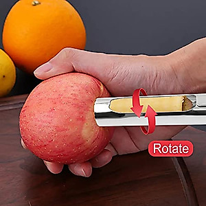 KUFUNG Apple Corer - Easy to Use Durable Apple Corer Remover for Pears, Bell Peppers, Fuji, Honeycrisp, Gala and Pink Lady Apples - Stainless Steel Best Kitchen Gadgets Cupcake Corer (M, Red)
