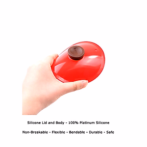 Silicone Microwave Egg Steaming Pot Steamer Egg Cooker (Red)