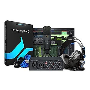 PreSonus AudioBox 96 25th Anniversary Studio Recording Bundle with Studio One Artist DAW Music Production Software