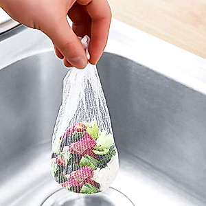 Kitchen sink strainer, Triangle Filter, Sink Strainer Bag sink net, Sink Fine Net Mesh Bag, Hanging Net Drain Basket Leftovers Soup Sink Garbage Storage Rack Holder(1 Holder + 100 PCS filters)