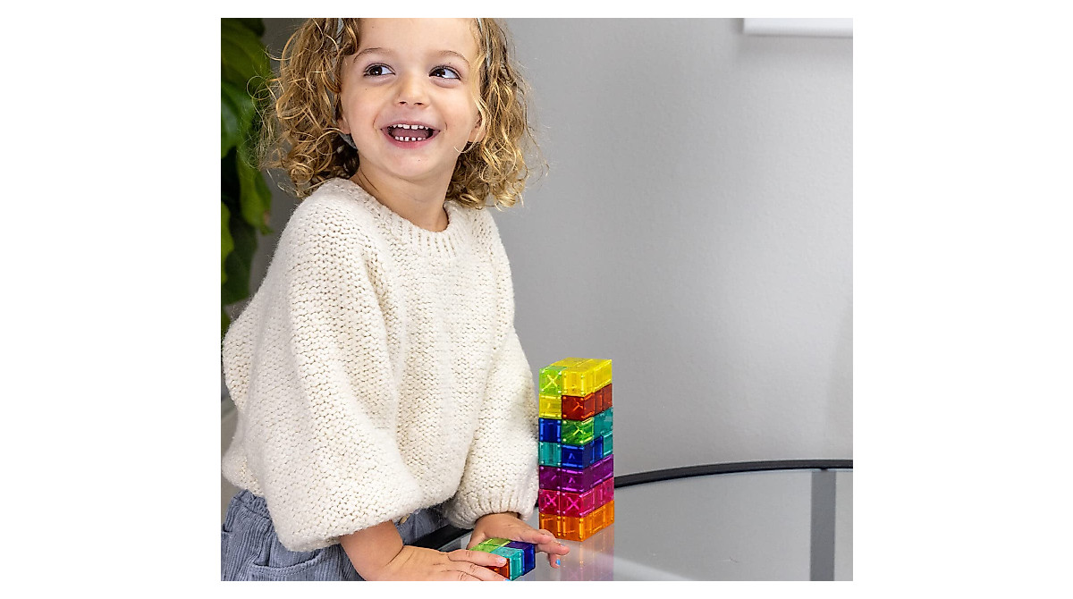 BrainSpark 48PCS Magnetic Building Blocks for Kids