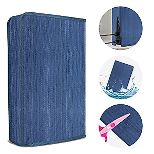 MASiKEN Universal Cover for PS5 Console, Dust Cover Place Upright, Soft Neat Lining Dust Protector for Playstation 5 Digital and Disc Version, Precision Cut Easy Access Cable Port (Blue)