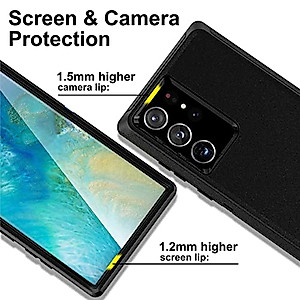 MXX Case Compatible with Galaxy S23 Ultra, 3-Layer Super Full Heavy Duty Body Bumper Cover/Shock Protection/Dust Proof, Designed for Samsung Galaxy S23 Ultra 5g (6.8 Inch) 2023 (Black)