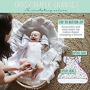 Swaddle Sack with Arms Up, Allows Babies Hips to Move Freely, fits Newborn Babies 0-6 Months, 8-18 lbs, Arms in/Out Transition Swaddle Sack, Baby Sleep Sack, Organic Cotton