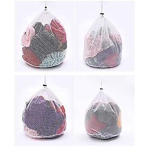 Debaoniu Mesh Laundry Bag - With Drawstring,19.6×27.5 inch Large Laundry Bra Underwear Products Laundry Bags Baskets Mesh Bag Household Cleaning Tools Accessories Laundry Wash Care (Coarse Mesh-2PCS)