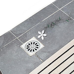 Framendino, 14 Pack Flower Shape Shower Drain Sink Remover Hair Filter Chain Hook Flower Drain Hair Catcher Drain Clog Remover Tool