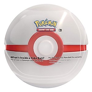 Pokémon 2020 Summer Poke Ball Tin Premier Ball | 3 Booster Packs | Each XY Series Pack Contains 10 Cards | Genuine Cards, Multicolor