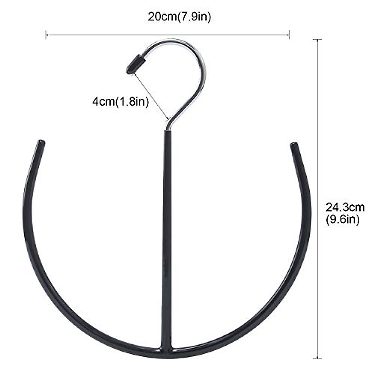 DOIOWN Belt Hangers Tie,Scarf,Shoes Non Slip Organizer Hangers Hook Rack (2 Pack-Black)