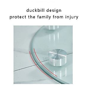 KVIVI Tempered Glass Lazy Susan Turntable,Transparent Tempered Glass Round Turntable, Tabletop Rotating Serving Tray， Large Tabletop Rotating Serving Tray 36 * 36in A