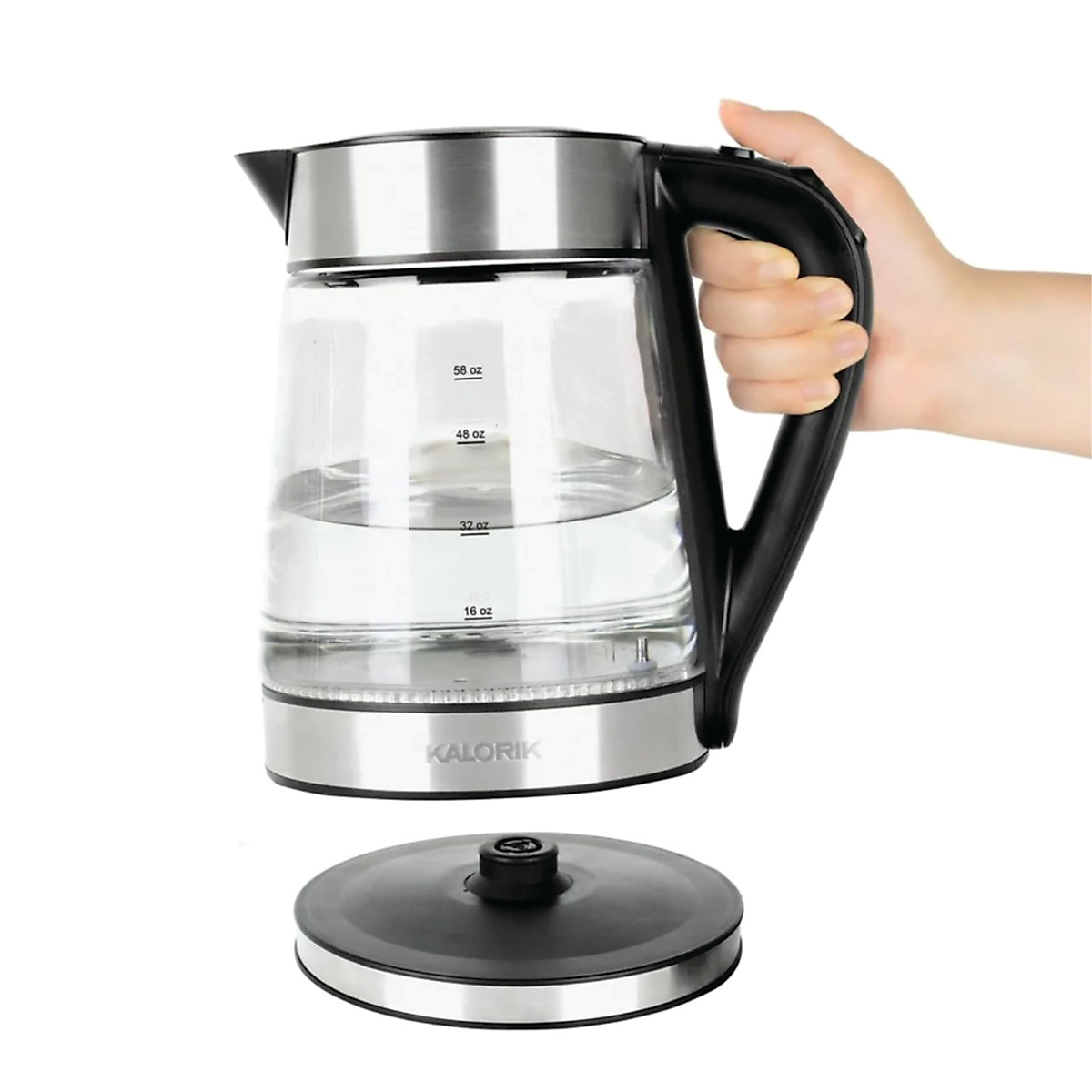 Kalorik 1.7L Rapid Boil Digital Electric Kettle, in Stainless Steel (JK 45907 SS)