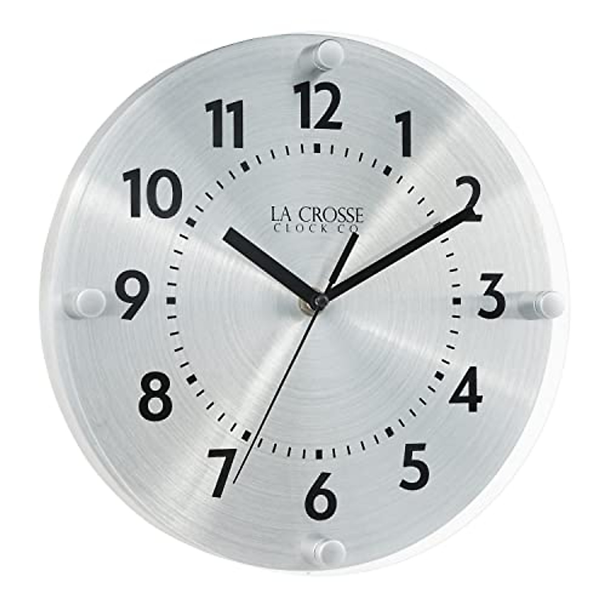 La Crosse Technology 10-inch Orion Metal Wall Clock with Silent Movement - 404-3725