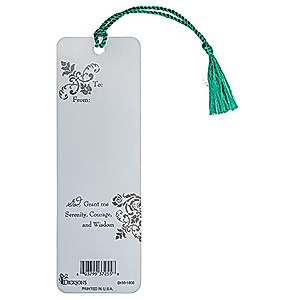 Serenity Prayer Aqua Blue 6 x 2 Cardstock Tassel Bookmarks Pack of 12