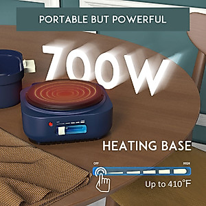 GREECHO 1.5L Electric Hot Pot with Grill, Non-Stick MIni Pot with 4 Mode Multifunction, Frying Pan, Steamer and Noddle Cooker, 4 Temperature Control Electric Pot with 2 Voltage Conversion