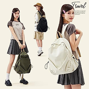 weradar Simple Backpacks For High School,Basic Travel Rucksack Backpack For Women Men,Lightweight Casual Daypack Laptop Bookbag,Aesthetic College Backpack For Teens Girls Boys(Green)