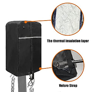 Electric Jack Cover, 600D Polyester RV Accessories Universal Tongue Trailer RV Jack Protective Head Cover Camper Accessories for Outside (Universal Size 14″H x 5″W x 10″D)