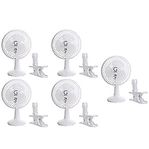 Genesis 6-Inch Clip Convertible Table-Top & Clip Fan Two Quiet Speeds - Ideal For The Home, Office, Dorm, More White (A1CLIPFANWHITE)